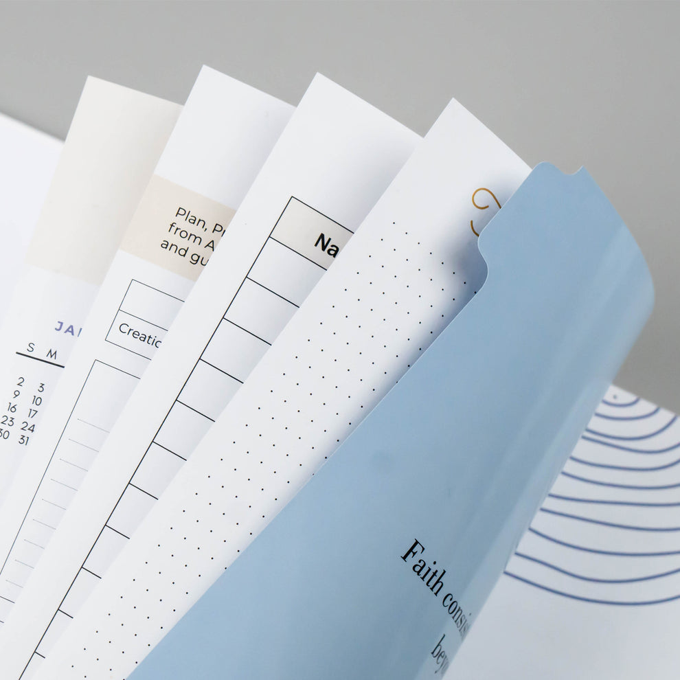 A5 coils Monthly plan book subdivided page – Baipak